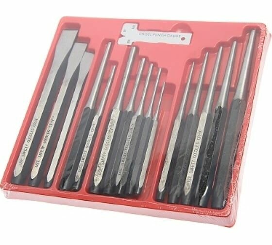 Набор инструментов зубил и выколоток в кейсе 16 предметов 1/20 JTC-7113