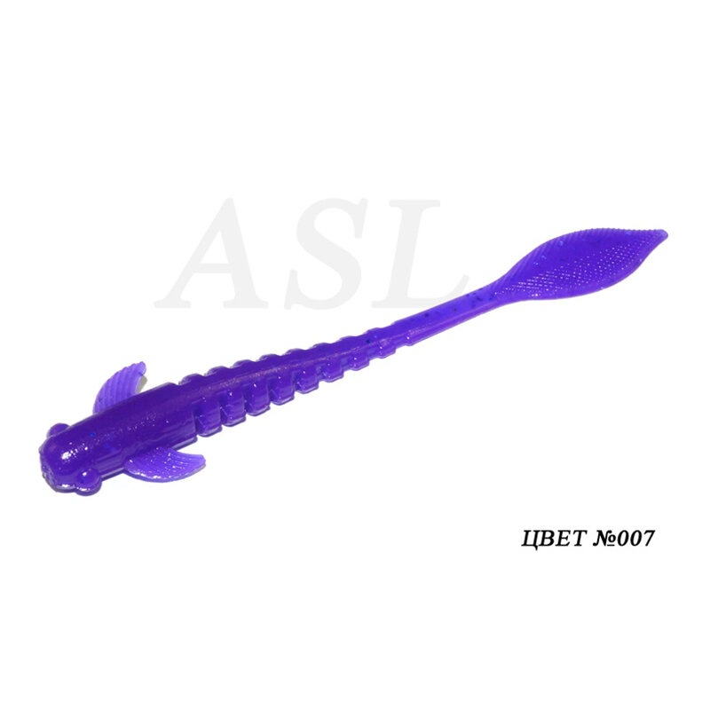 Силиконовая приманка ASL "Вьюн" цвет № 007, L-10см (4"), 5шт/уп