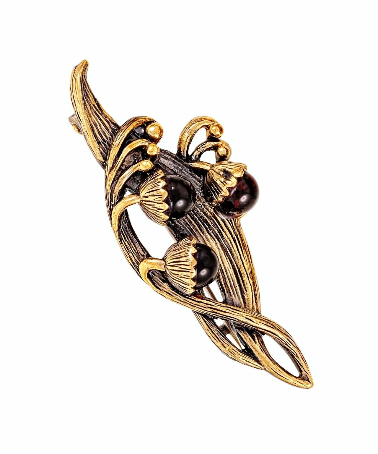 Брошь, янтарь