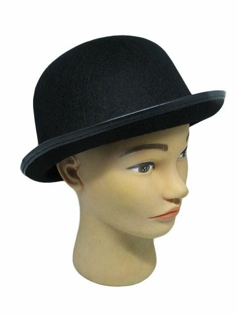 Котелок "Чаплин" I-Brigth Company, фетр, длина 28см, унисекс, чёрный