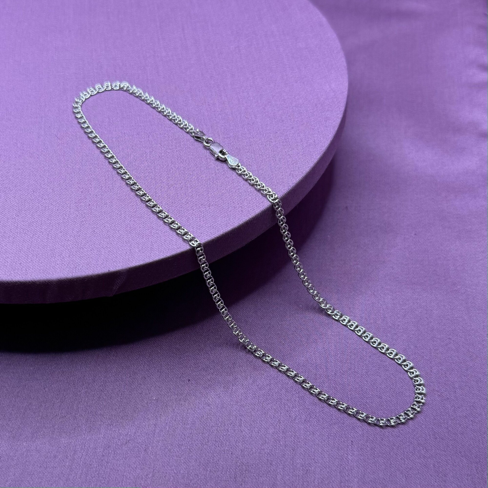 Цепь серебро, 925 проба, родирование