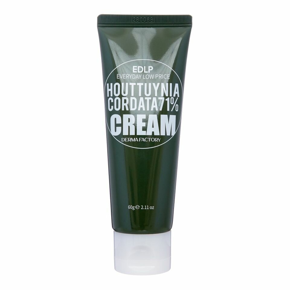 Derma Factory Крем для лица Houttuynia Cordata 71% Cream, с экстрактом цветка хауттюйнии, 60 мл