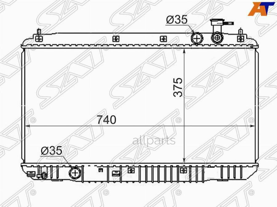 SAT CH0001-MT Радиатор Chery Tiggo T11 05-16