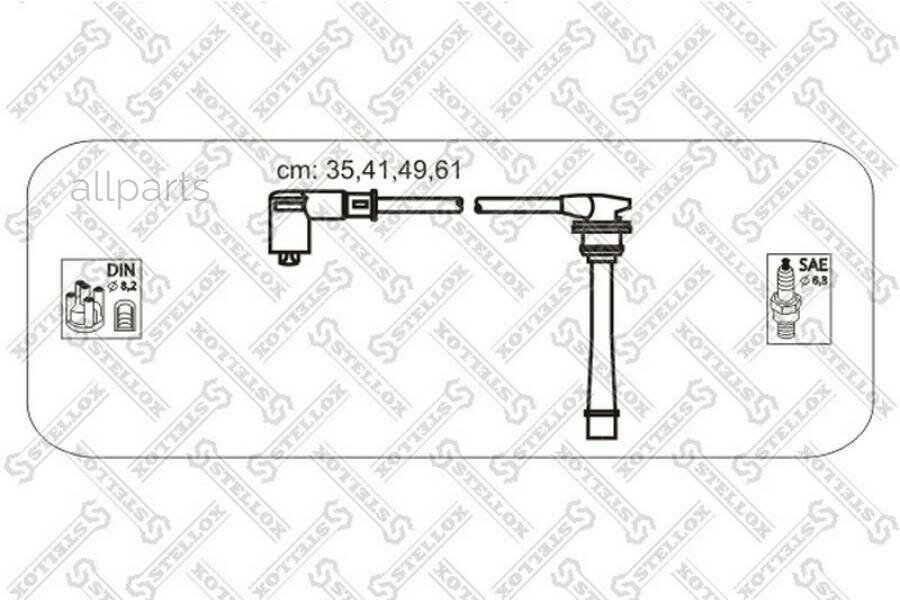 STELLOX 1038412SX к-кт проводов!\ Hyunday Lantra/Coupe 1.6i/1.8i/2.0i 95-02