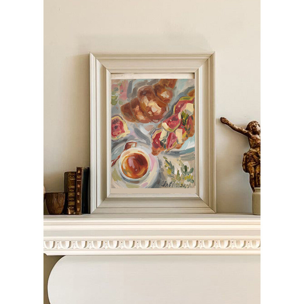 Картина "Французский завтрак" 20х25 см, масло