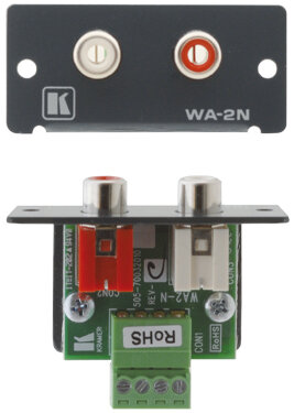 Модуль-переходник с двух разъемов RCA на клеммный блок Kramer WA-2N (G)