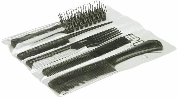 Набор Eurostil из 4 расчёсок и 1 щётки