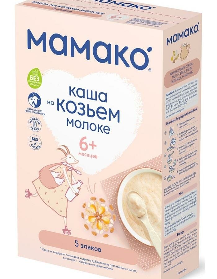 Каша Мамако 5 злаков на козьем молоке 200 г