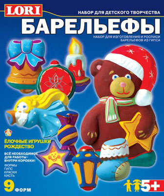 Lori Набор для отливки барельефов елочных игрушек Рождество Н-063-IZ79 для декора и творчества