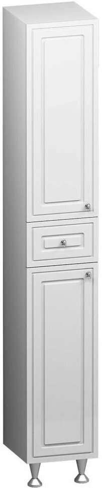 Пенал Damixa Palace One M41CSR0303WG напольный L/R, с бельевой корзиной, белый глянец