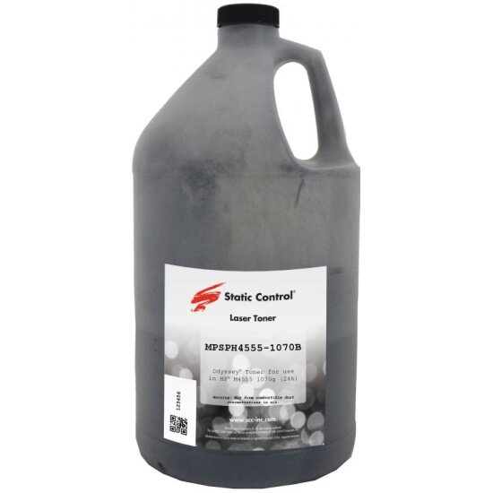 Тонер Static Control MPSPH4555-1070B черный флакон 1070гр. для принтера HP LJM4555/M601/LJP4014