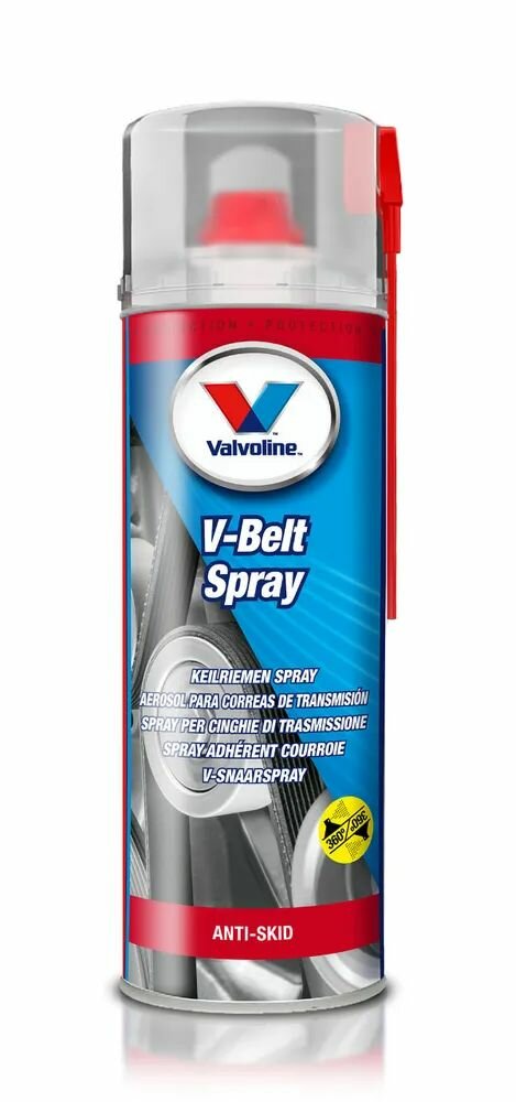 Спрей смазка VALVOLINE V-Belt Spray для клиновидных и поликлиновых ремней 500мл. (887041)