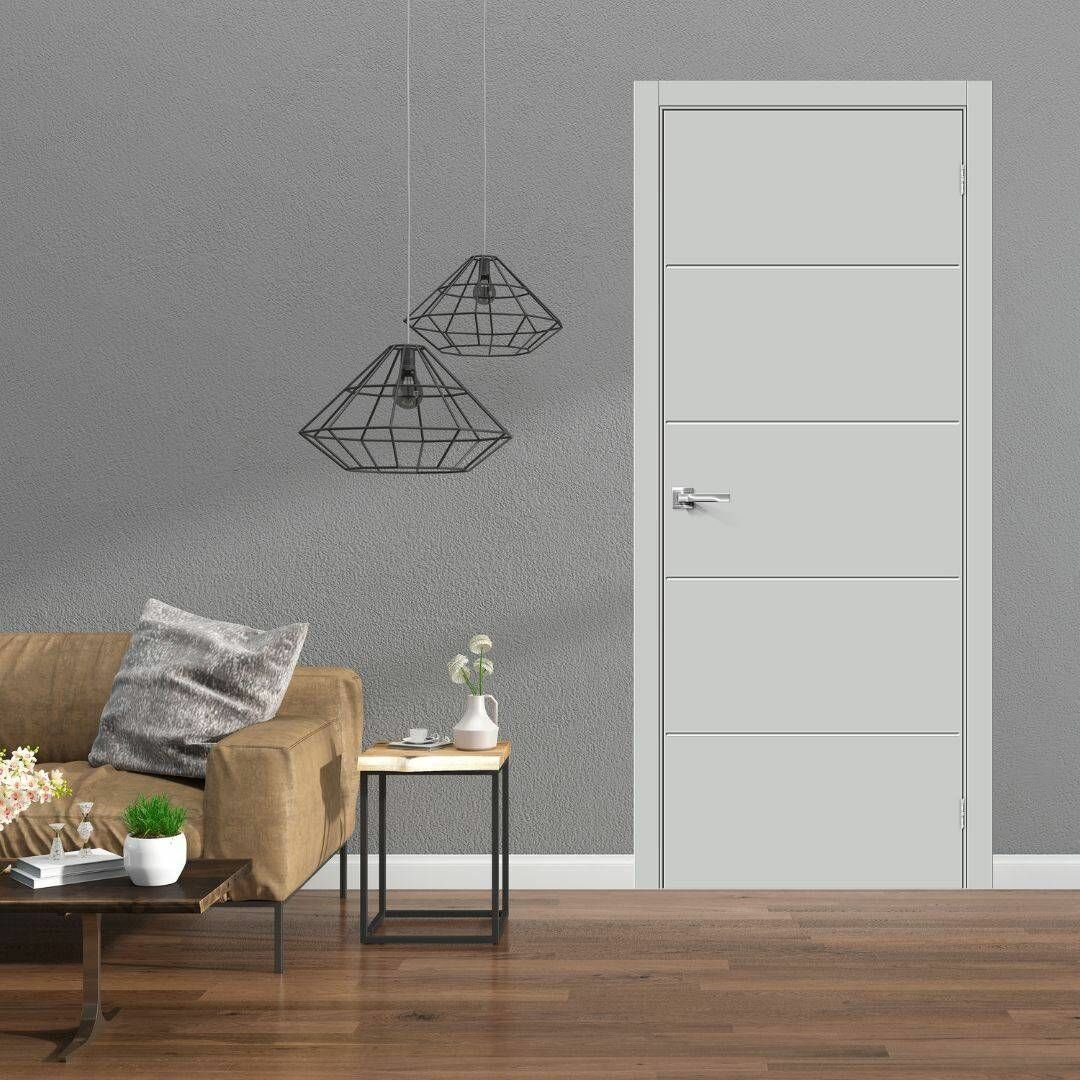 Межкомнатная дверь Граффити 2D Grey 600х2000 глухая (комплект)