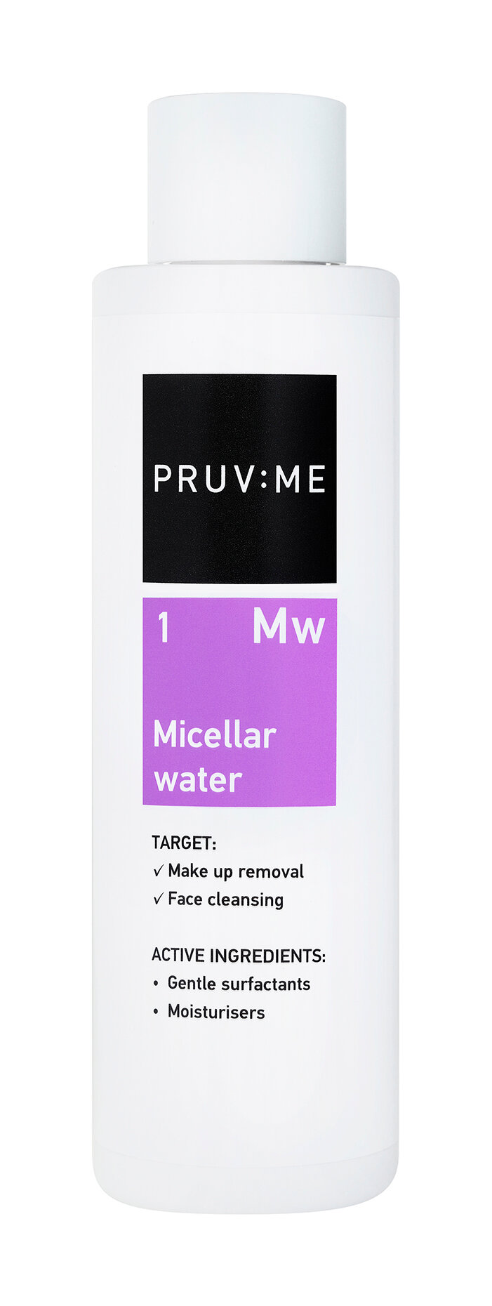 PRUV: ME Mw 1 Micellar water Мицеллярная вода для лица, 215 мл
