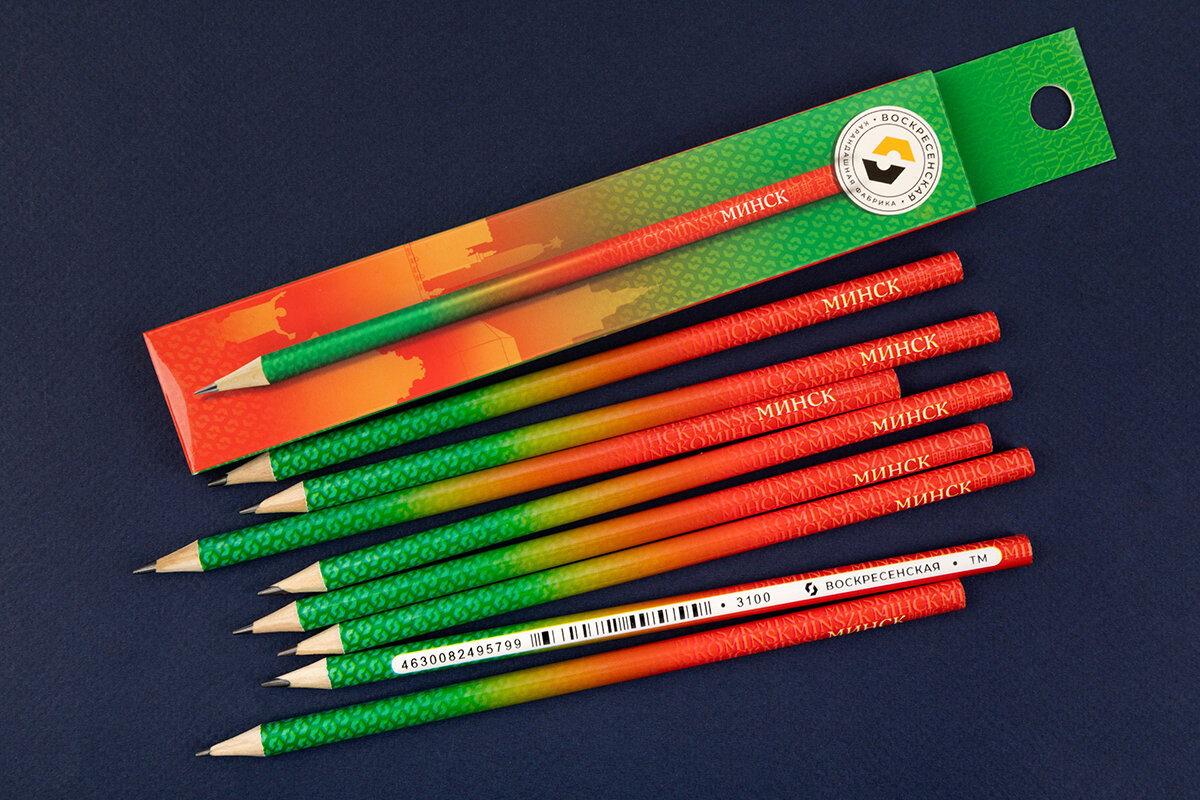 "ВКФ" "Мой любимый город" SUV-048 Карандаш графитный заточенный ТМ (HB) Минск