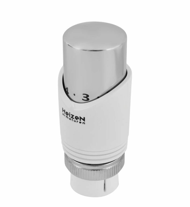 Термостатическая головка Heizen TC 9 белый-хром универсальное подключение