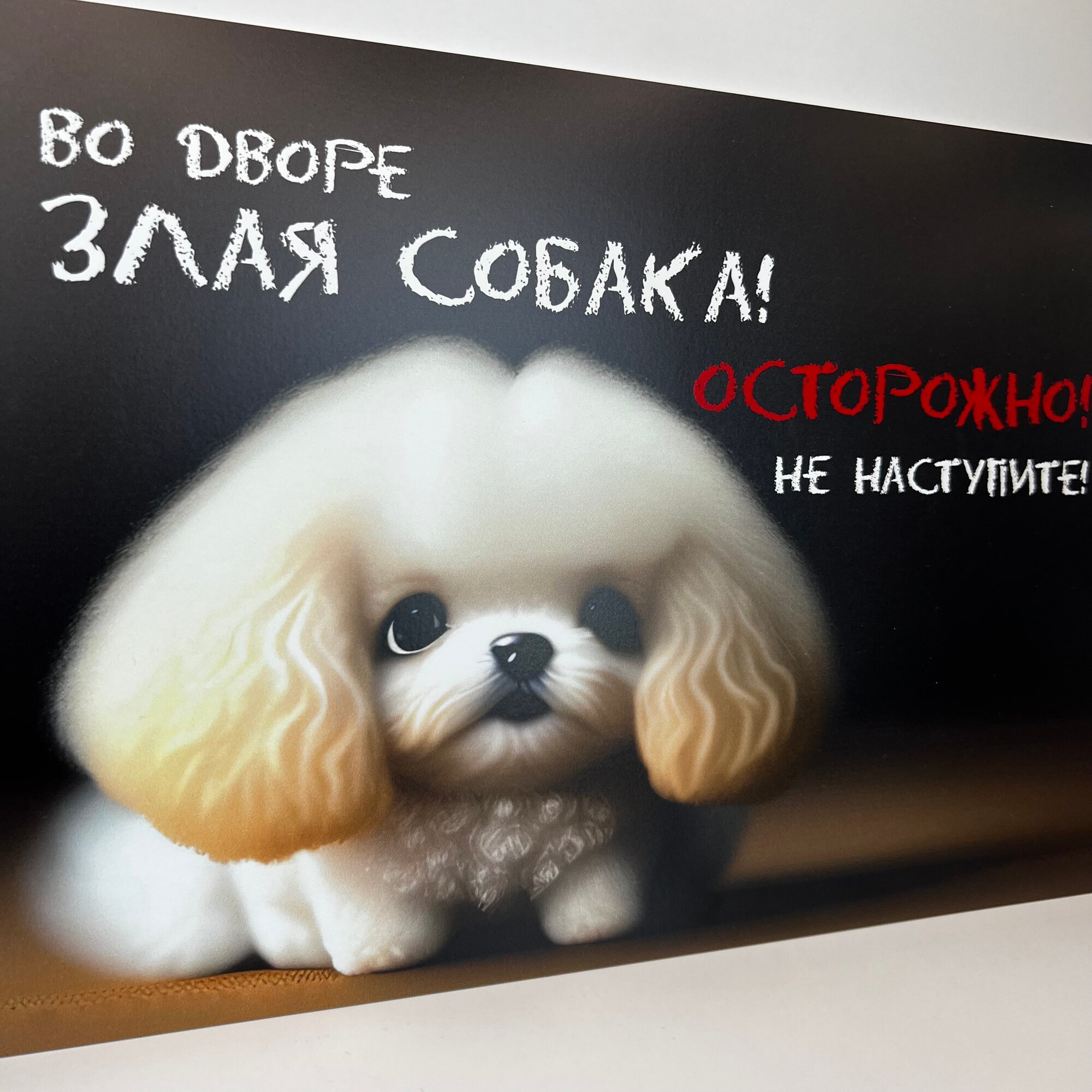 Табличка Во дворе злая собака!