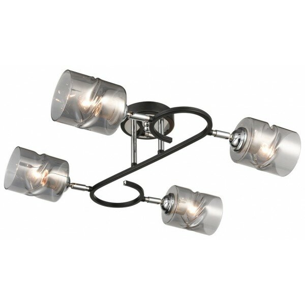 Люстра потолочная Velante 235-107-04 E27 4*60 Вт черный, хром