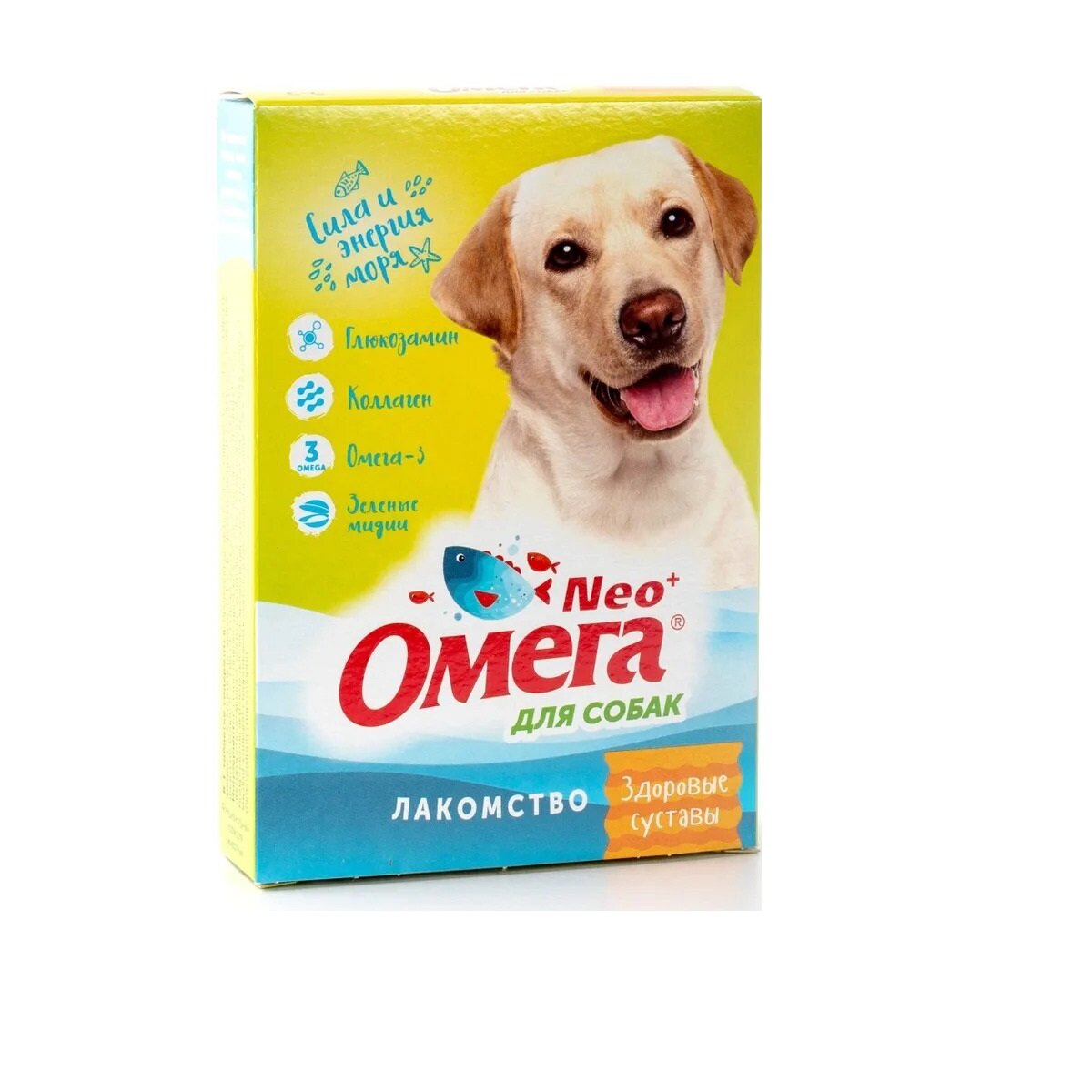 Омега Neo+ Лакомство мультивитаминное для собак Здоровые суставы с глюкозамином и коллагеном