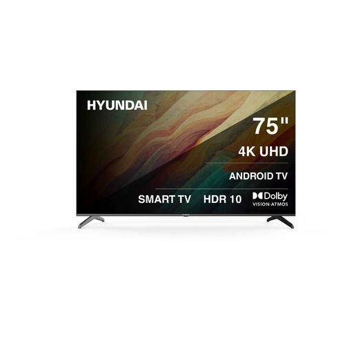 75" Телевизор Hyundai H-LED75BU7009, 4K Ultra HD, черный, смарт ТВ, Android TV