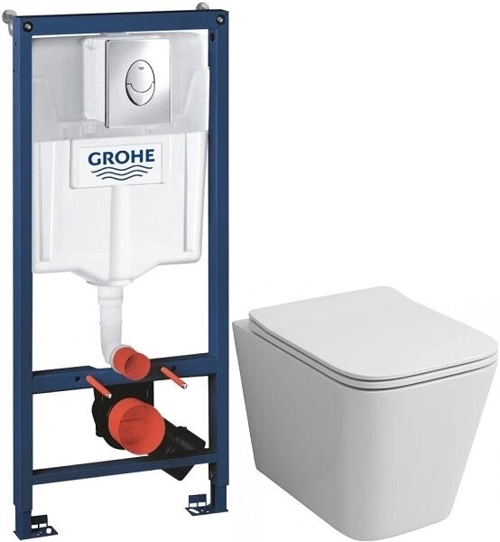 Комплект подвесной унитаз Grossman GR-4441S + система инсталляции Grohe 38721001