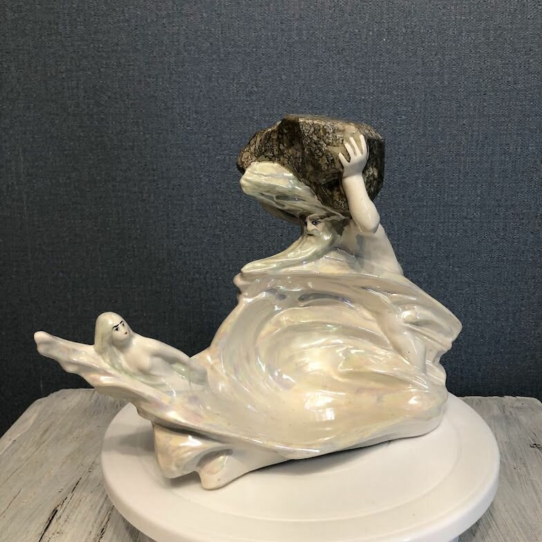 Скульптура винтажная, Хайта, "Байкал и Ангара",30*21см, фарфор, 70-е г. СССР