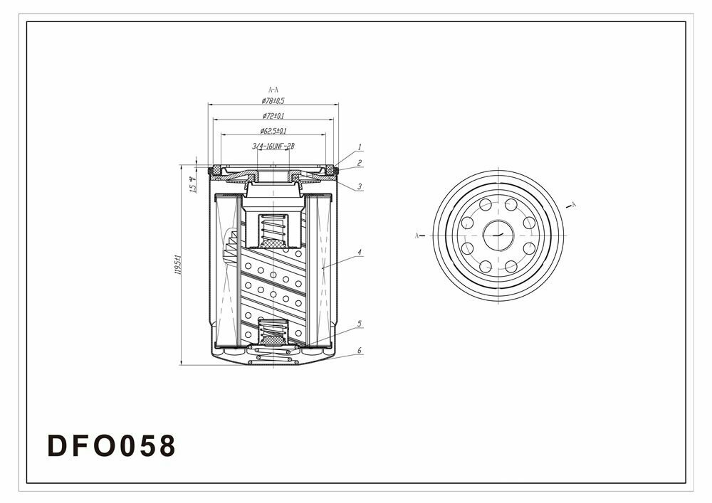 Фильтр масляный DOUBLE FORCE арт. DFO058 Octavia A4 1.61.82.0, Octavia A5 1.6, VW Jetta V 1K2 1.6, Passat B5B5.5B6 1.61.8, GREAT WALL SAFE 2.2