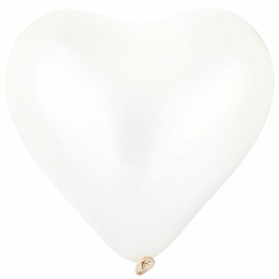 Шар латексный ненадутый Сердце 16" Пастель Белое /Ит 40 см (25 в уп)