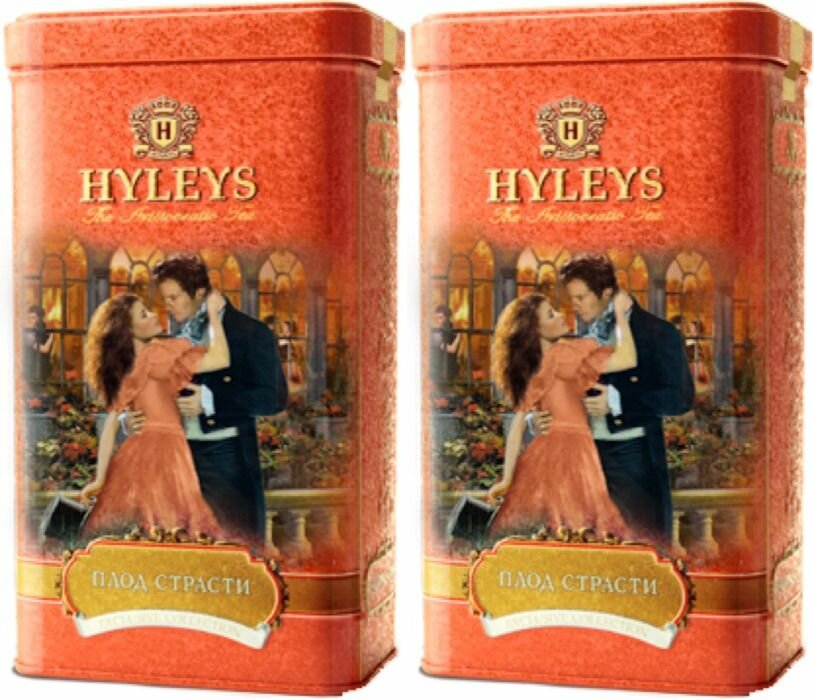 Hyleys Чай черный, плод страсти, крупнолистовой , 100 г, 2 уп.
