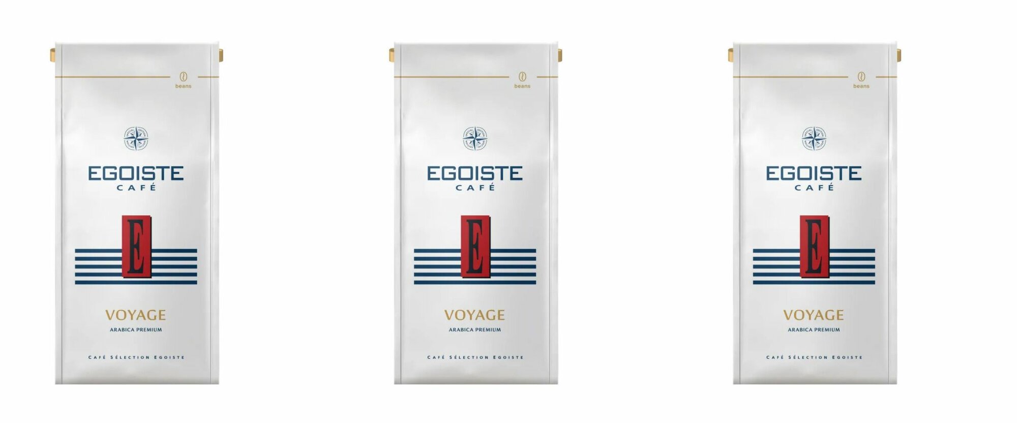 EGOISTE Кофе в зернах Voyage, 250 г, 3 уп