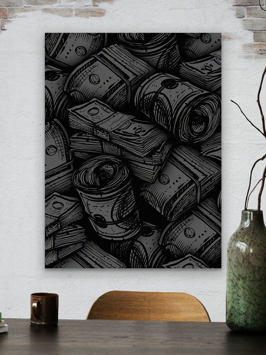 Картины для интерьера 30х40 Деньги купюры