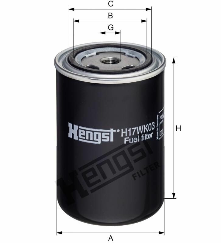 Фильтр топливный MAN 16.372 , арт. H17WK03 Hengst