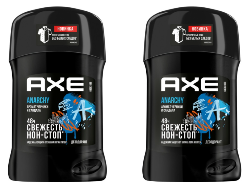 Дезодорант стик Axe Anarchy, 50 мл, 2 шт