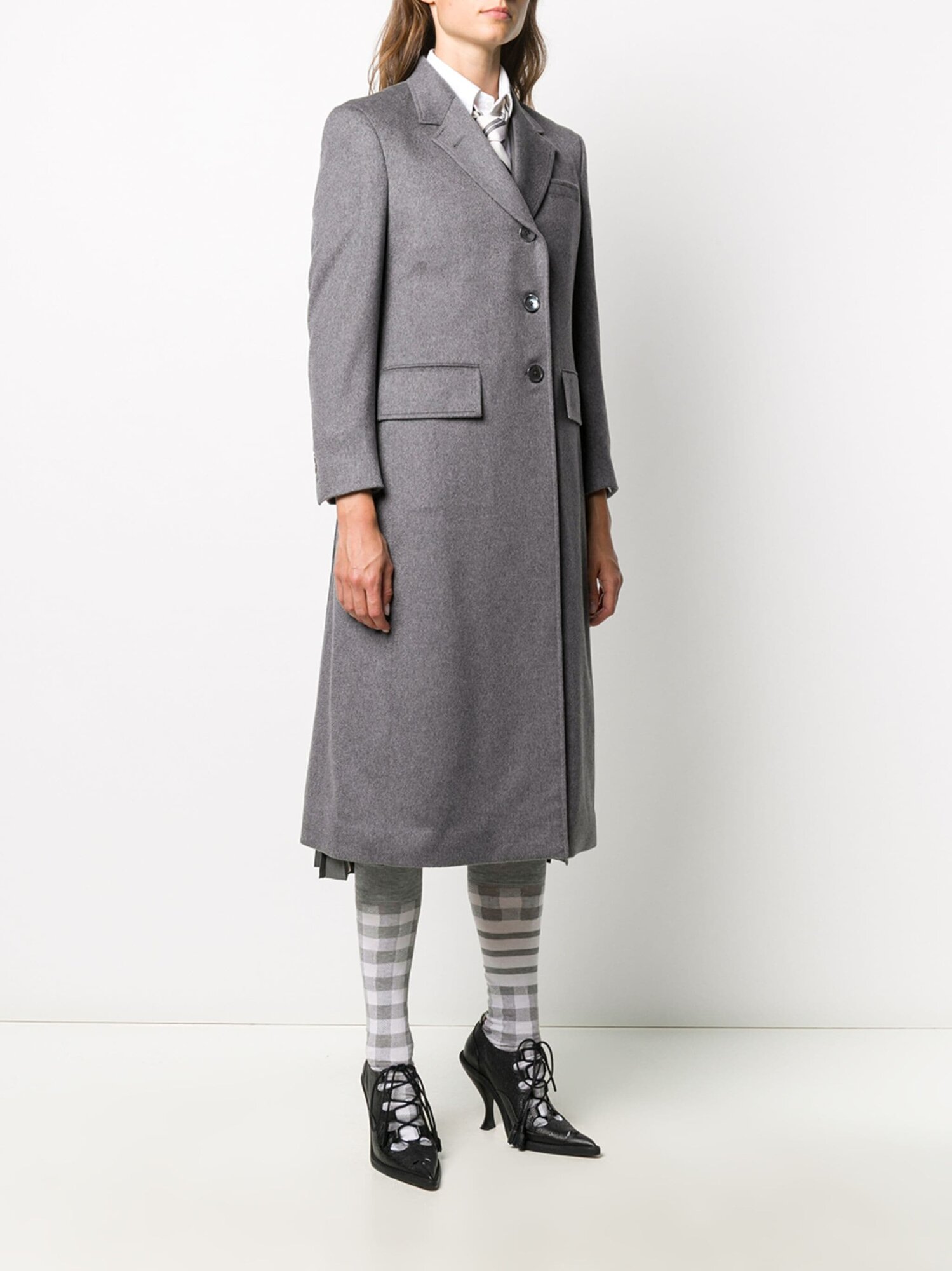 Пальто THOM BROWNE, размер 42, серый — фото 1
