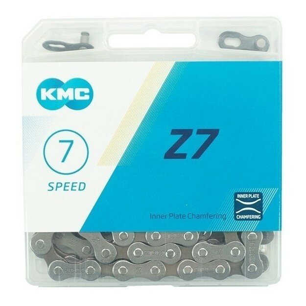 Цепь КМС Z7, 7 ск,1/2X3/32"X116, серебр./коричн, в торг. уп.