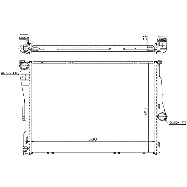 STELLOX 10-25587-SX (1025587_SX / 17113400013 / 17113403551) радиатор системы охлаждения\ BMW (БМВ) x3 2.0-3.0 04