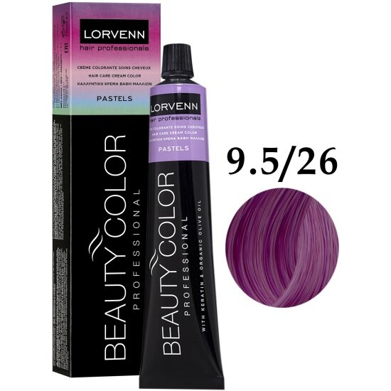 Краска для волос Lorvenn Beauty Color Professional Pastels, тон 9.5/26