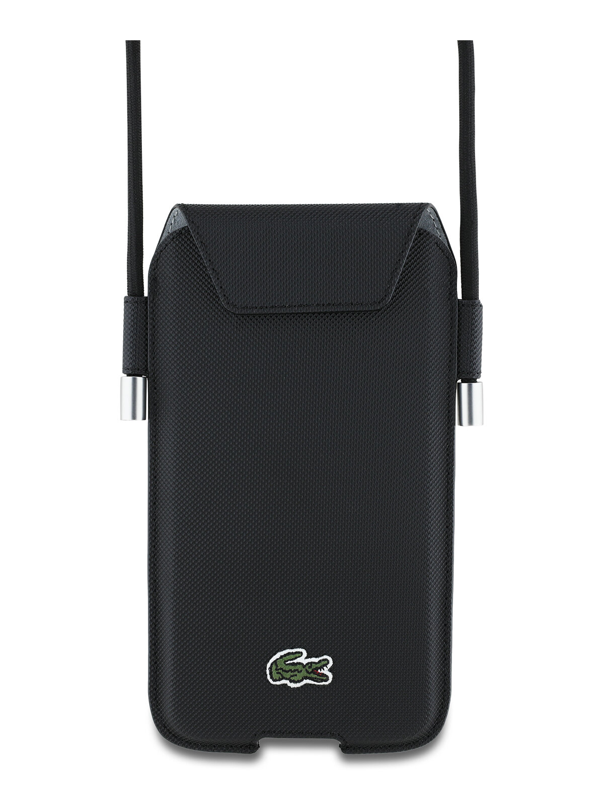 Lacoste для смартфонов чехол Crossbody Phone Sleeve PVC Iconic Petit Pique Black (XL, Pro Max) +Cord