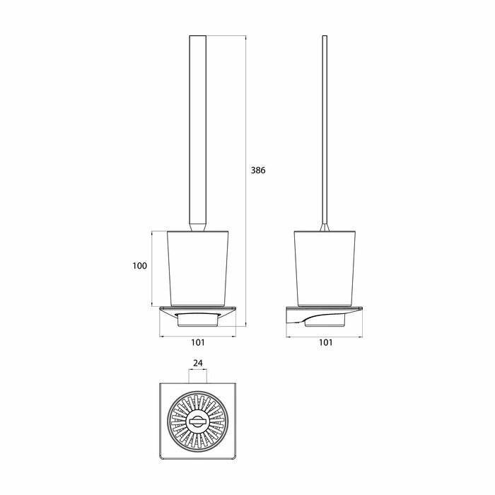 Ершик для унитаза Emco Art 1615 001 02 Хром