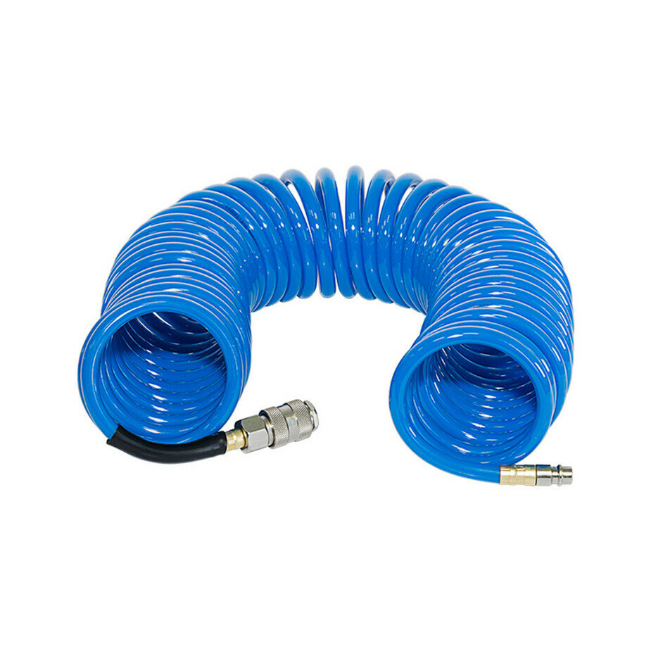 Шланг спиральный быстросъемный 10 м для компрессоров с фитингами