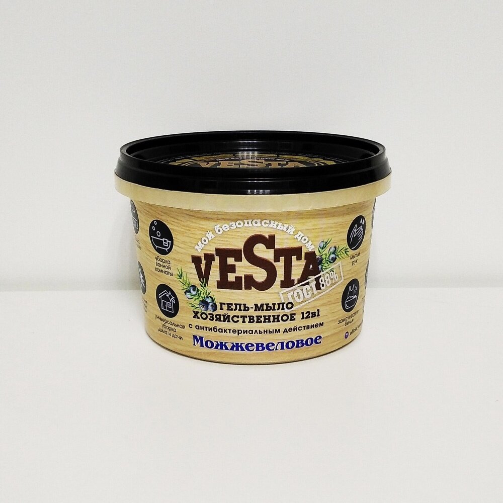 Гель-мыло VESTA хозяйственное, "Можжевеловое", универсальное, 500 г