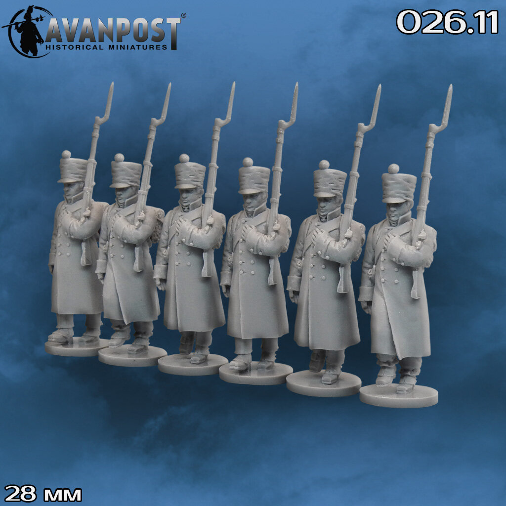 026.11АП Французская линейная пехота: фузилерная рота (в шинелях)