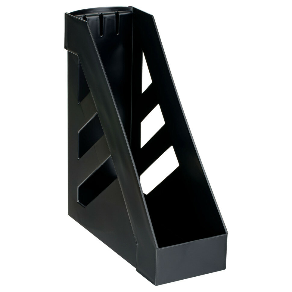 Лоток для бумаг вертикальный СТАММ "Стандарт", черный, ширина 100мм, 351552