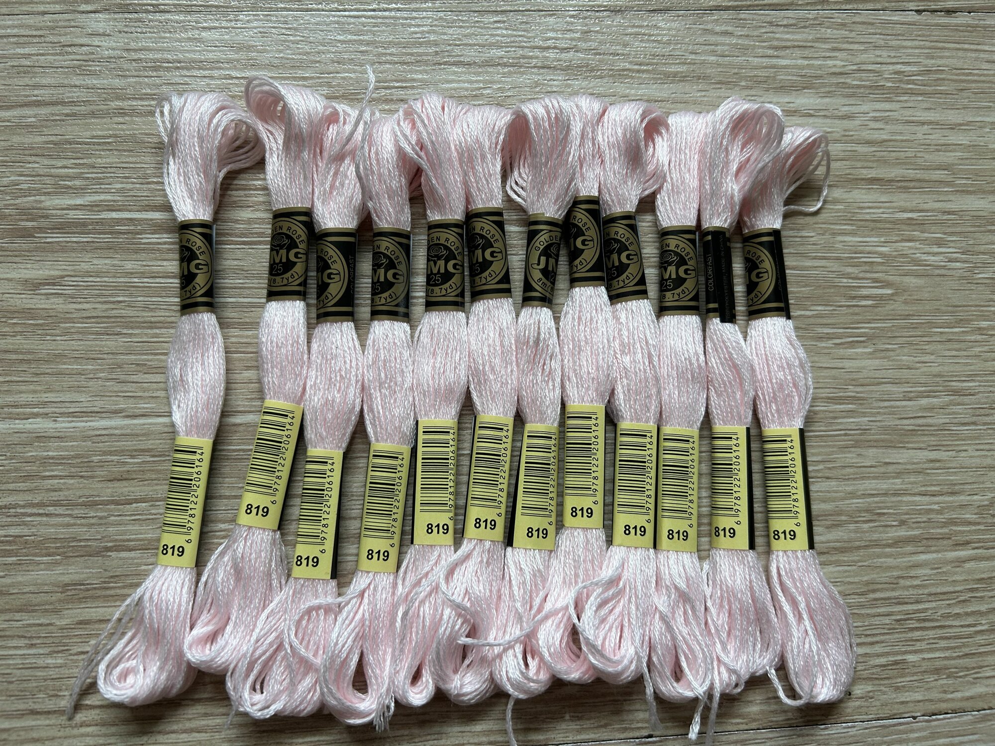 Нитки для вышивания JMC мулине (150-3866) 100% полиэфир 12 штук x 8 м