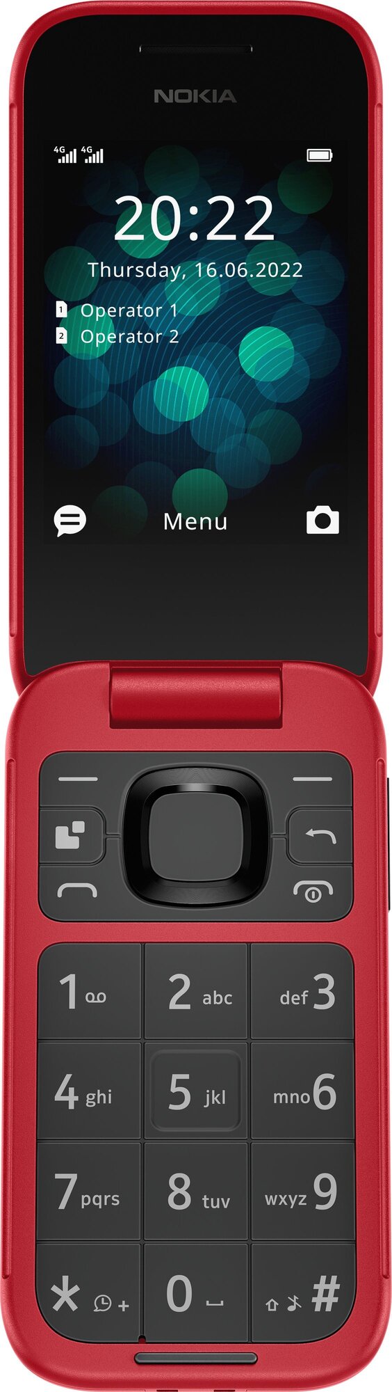 Кнопочный телефон Nokia 2660, 2 SIM, раскладушка, красный (TA-1469)