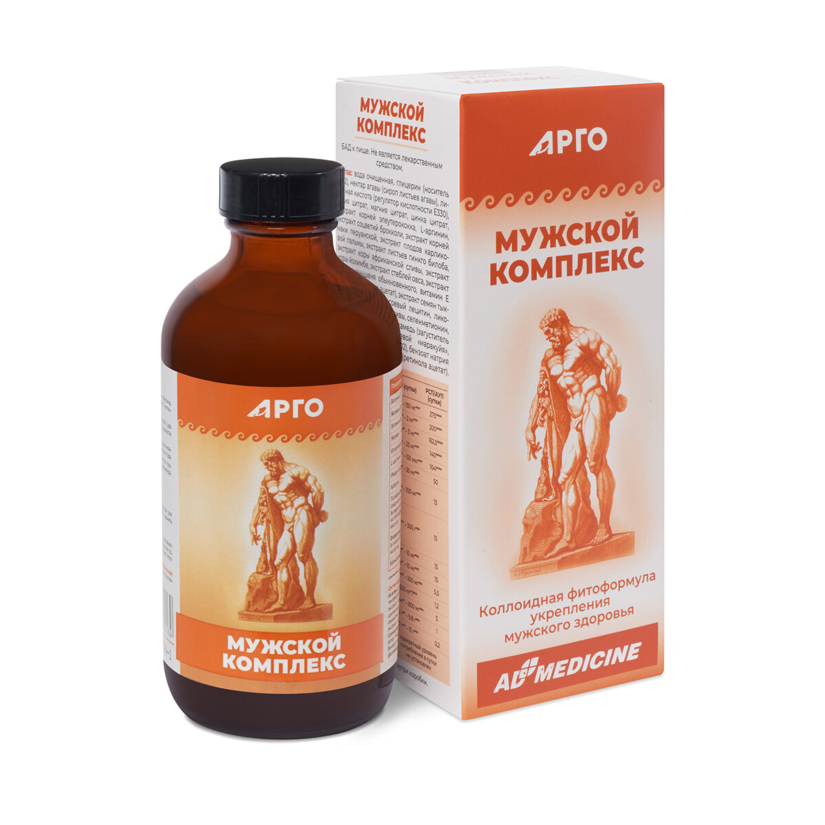 Коллойдная фитоформула "Мужской комплекс" AD Medicine, 235мл, для укрепления мужского здоровья