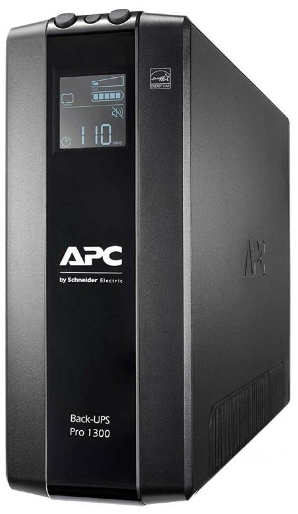 Источник бесперебойного питания APC Back-UPS Pro BR1300MI 780Вт 1300ВА 8xC13 Розетки компьютерные, AVR, LCD, Data/DSL