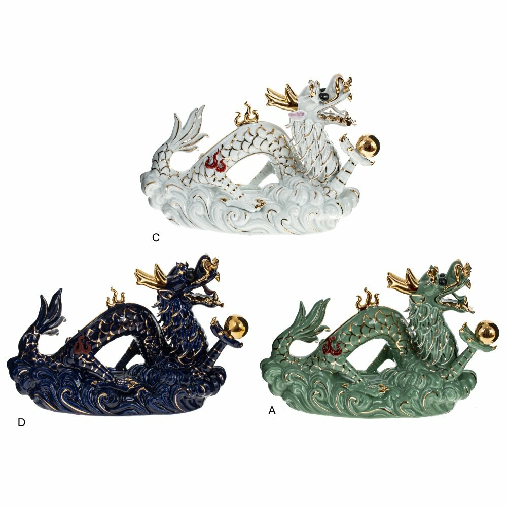 Фарфоровая статуэтка Дракон, 26х8х16 см, 1 шт из 3-х видов KSM-792960