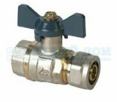 Кран шаровой 20"х3/4" ц/в для металлопластиковых труб