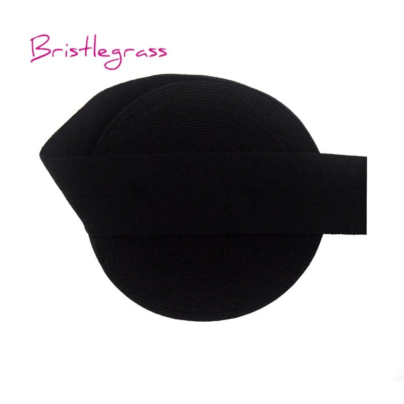BRISTLEGRASS Эластичные ленты из спандекса 3/4 дюйма Черный, Black, 100 Yards